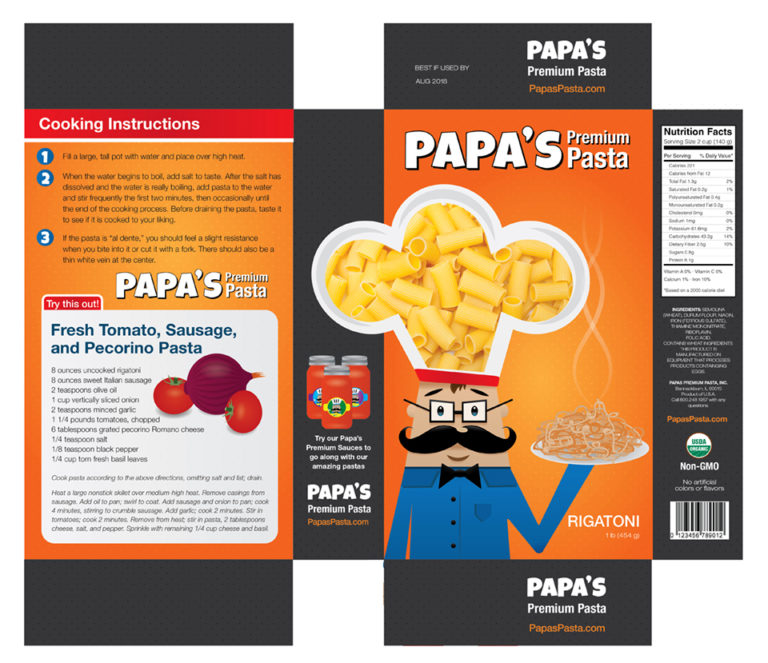 Pasta Box Package Design | Dane Bliss